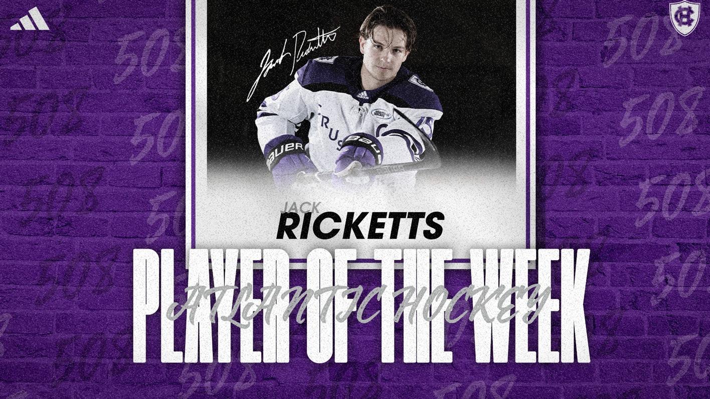ANOTHER ATLANTIC HOCKEY HONOUR FOR OJHL GRAD RICKETTS | Ontario Junior ...