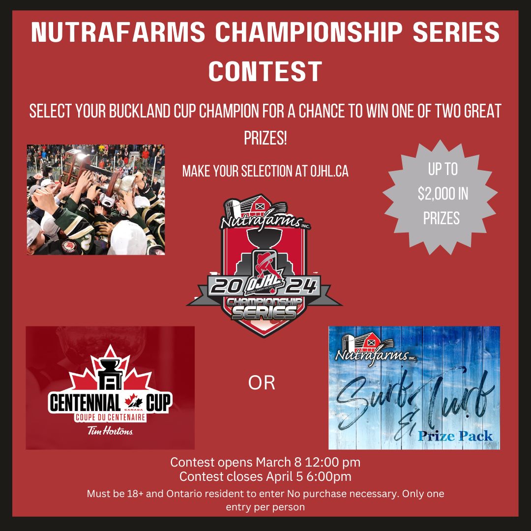 CENTENNIAL CUP, SURF & TURF PACKAGES UP FOR GRABS IN OJHL’S NUTRAFARMS ...