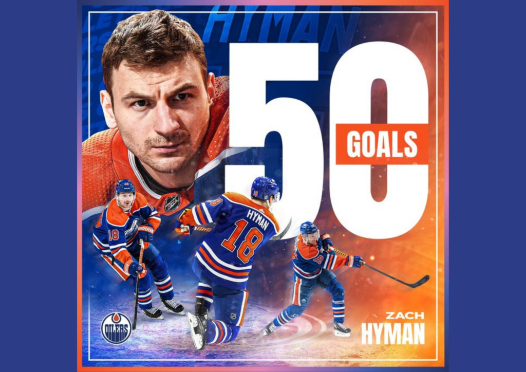 OJHL GRAD ZACH HYMAN SCORES 50TH GOAL OF NHL SEASON | Ontario Junior ...