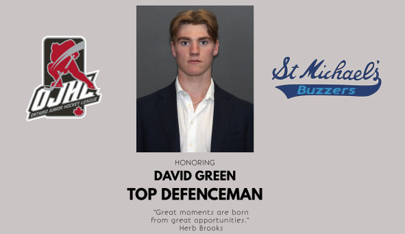 ST. MICHAEL’S GREEN NAMED OJHL’S TOP DEFENCEMAN | Ontario Junior Hockey ...